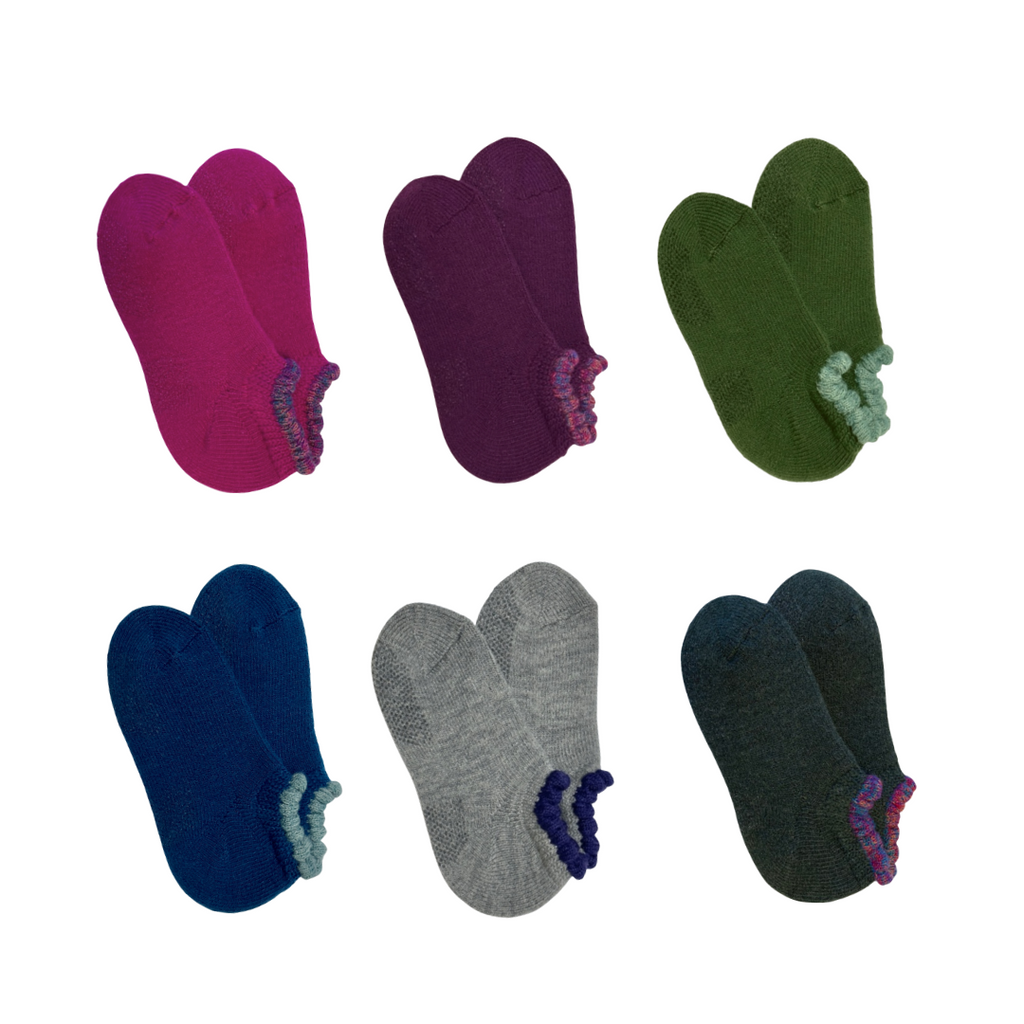 6 PAIRS PACK | Thermal Short Slipper Socks | With Grips | M – CHERRYSTONE