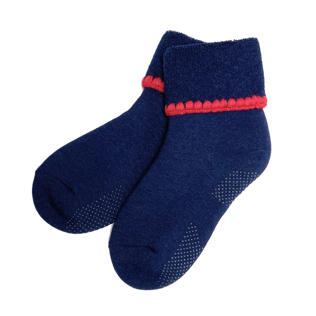 Handcrafted Wool Slipper Cuff Socks | Grips | M – CHERRYSTONE